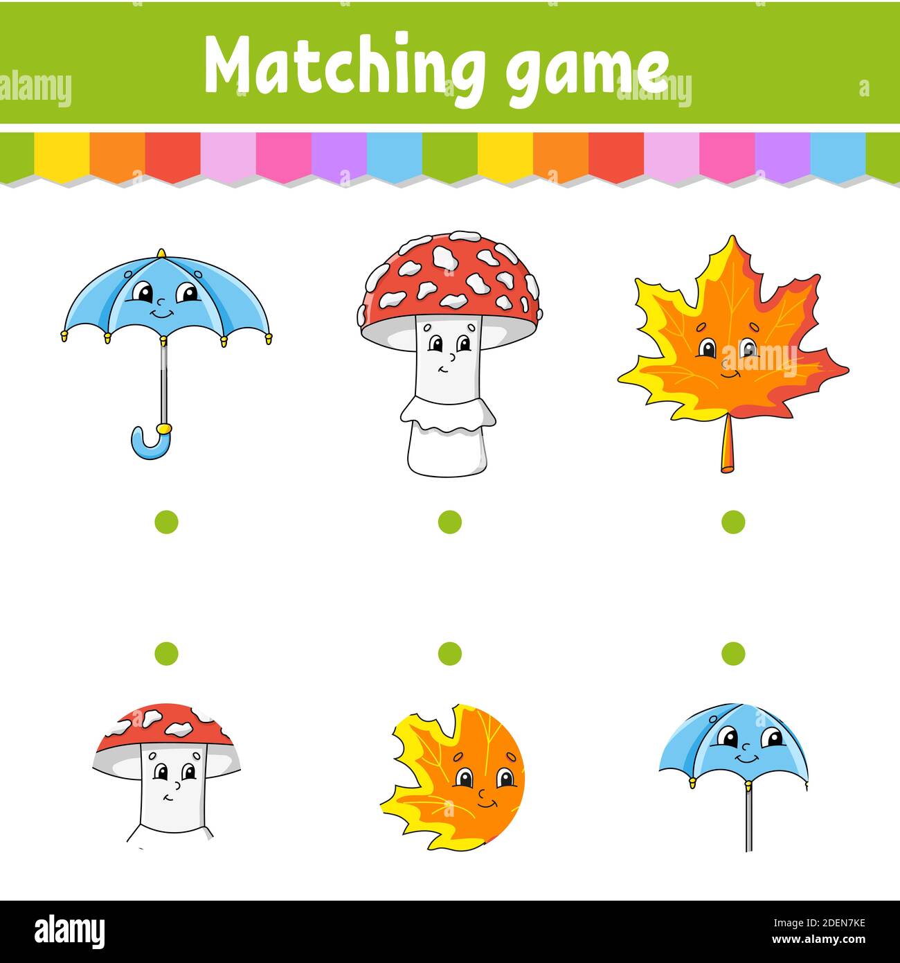 Matching game for kids. Education developing worksheet. Draw a line ...