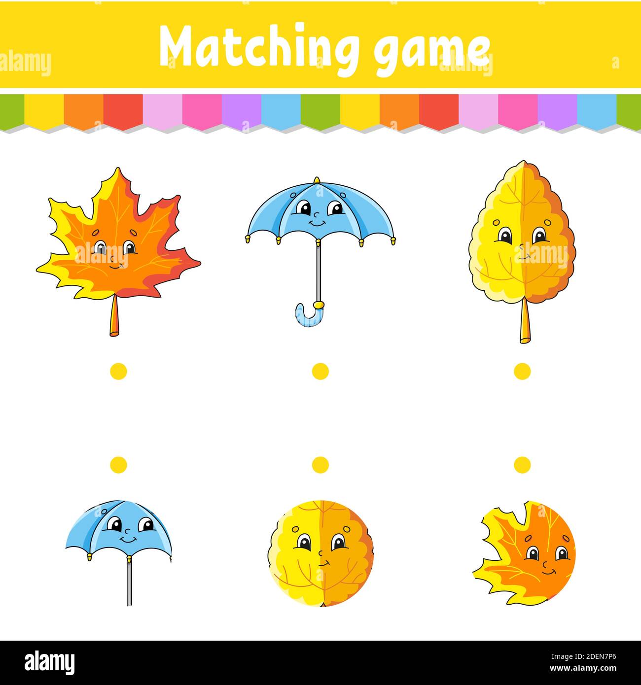 Matching game for kids. Education developing worksheet. Draw a line ...
