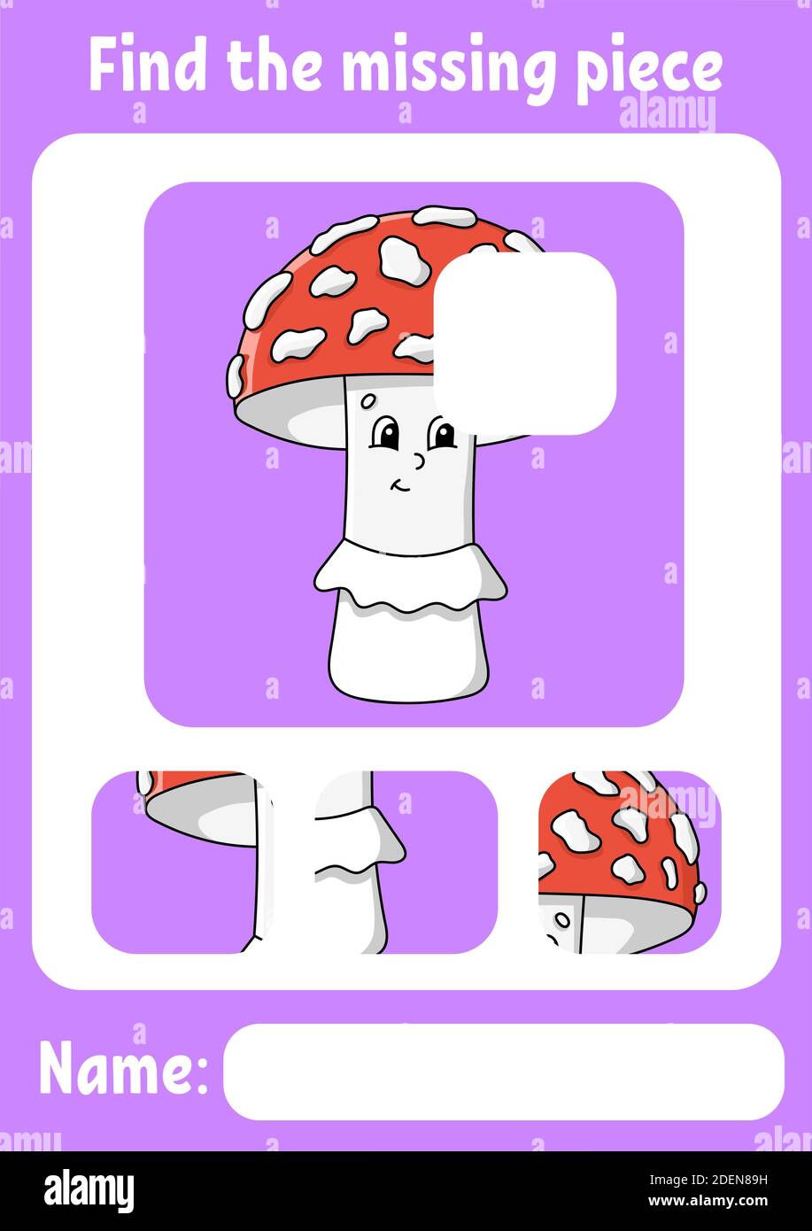 Find the missing piece. Education developing worksheet for kids. Puzzle ...