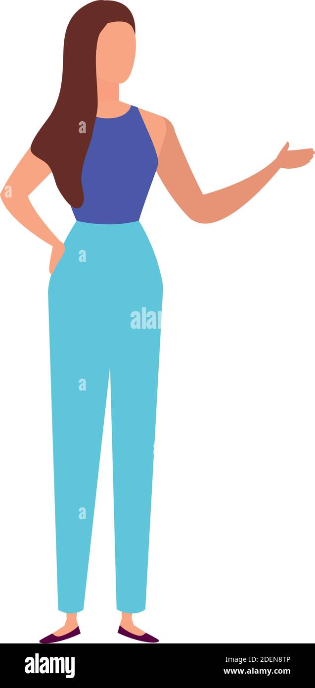 elegant business woman standing avatar Stock Vector Image & Art - Alamy
