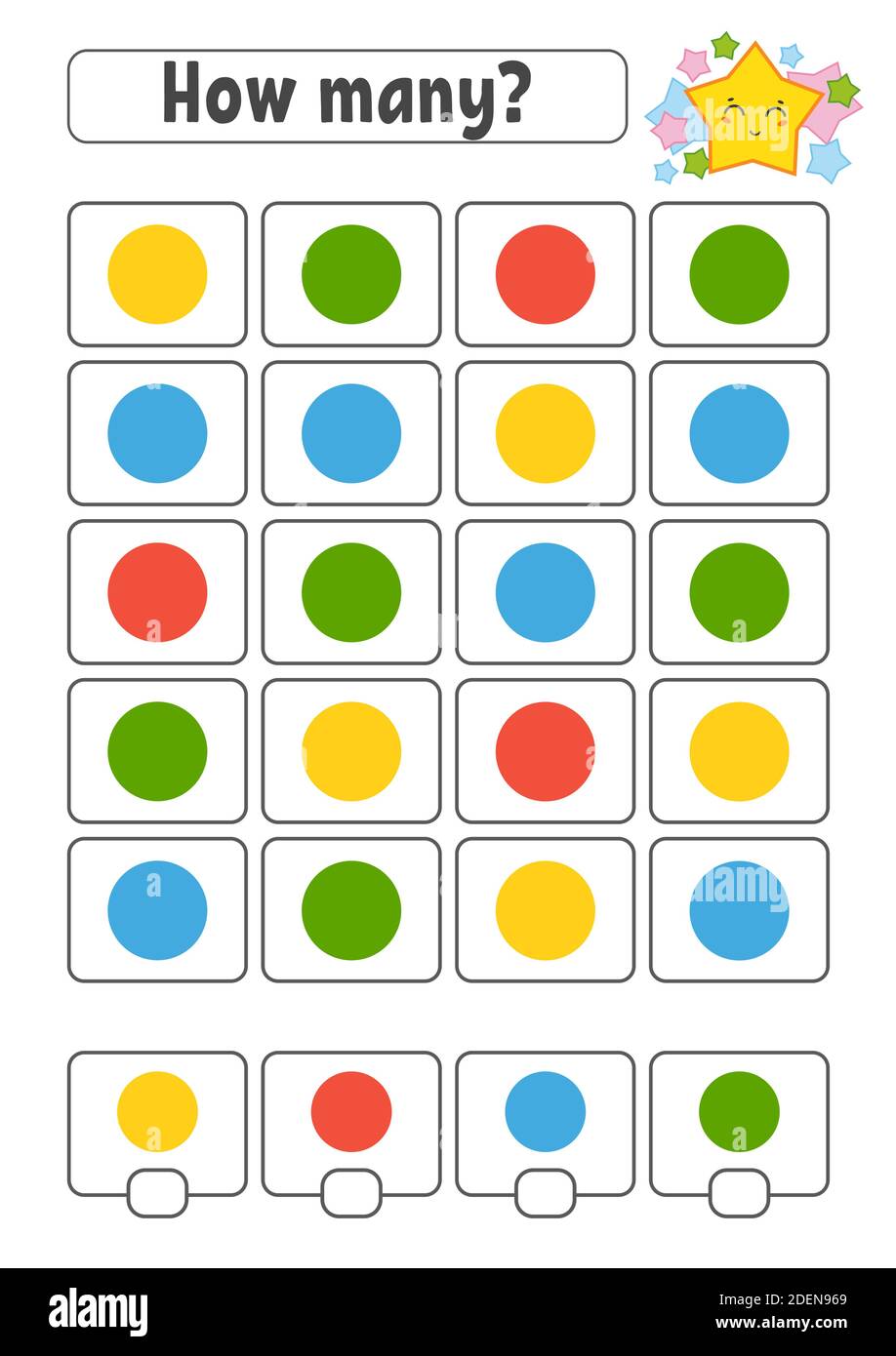 Counting game for children. Happy characters. Learning mathematics. How ...