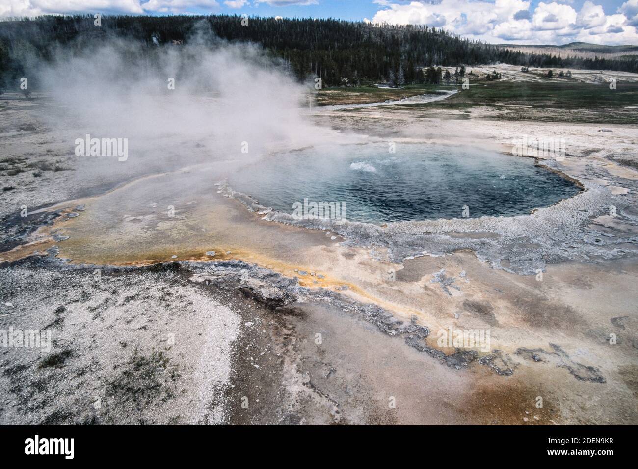 The Crested Pool is a bubble-shower spring by Castle Geyser in the ...