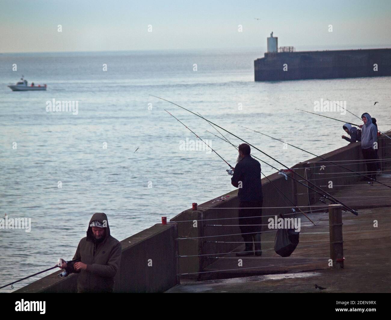 Fishing sea wall uk rods hi-res stock photography and images - Alamy