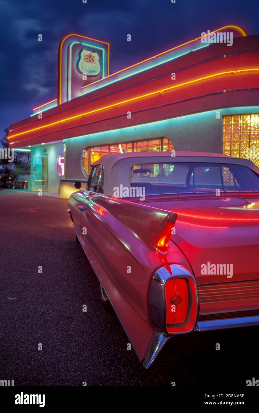 USA, Southwest, New Mexico, Albuquerque, Route 66, 66 Diner Stock Photo ...