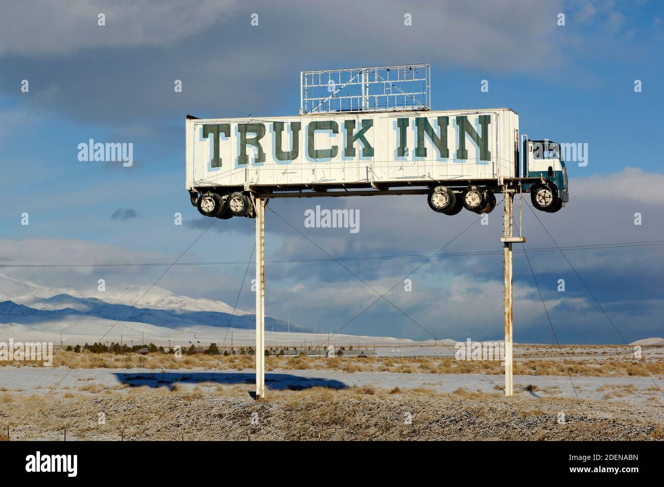 USA, Mojave Desert, Washoe County, Nevada, Fernley, Truck Stop Stock ...