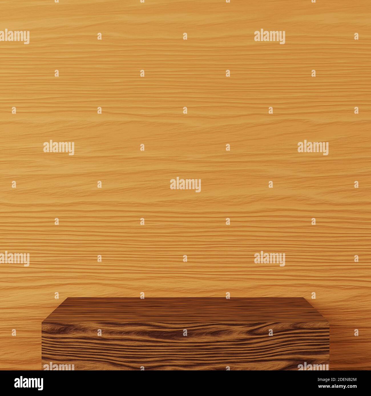 Wood texture pedestal with square podium. 3d rendering Stock Photo - Alamy