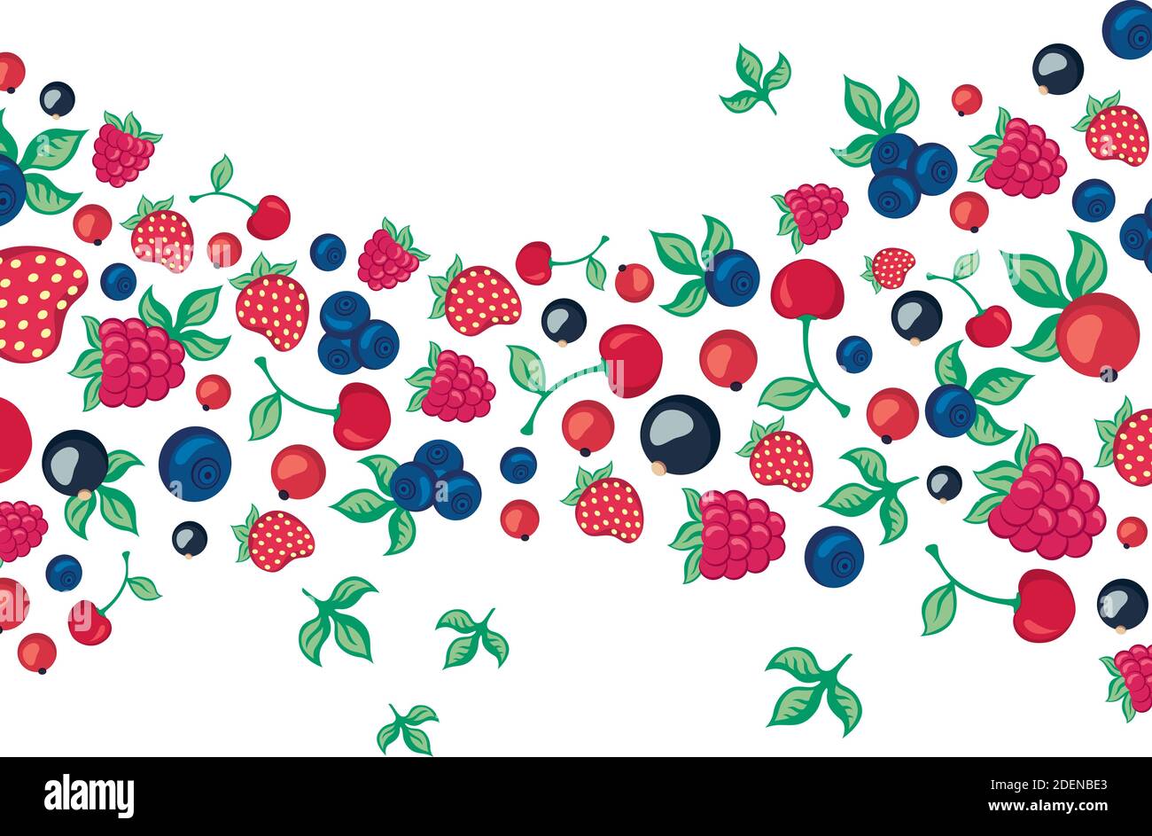 berries on white background. Template for card, poster, print Stock ...