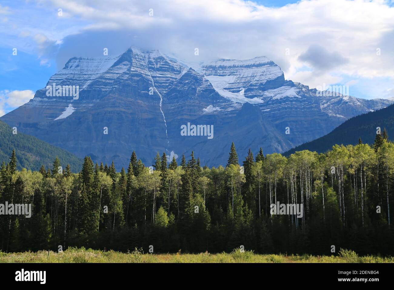 Panorama with Mount Robson in the background, Canada Stock Photo - Alamy