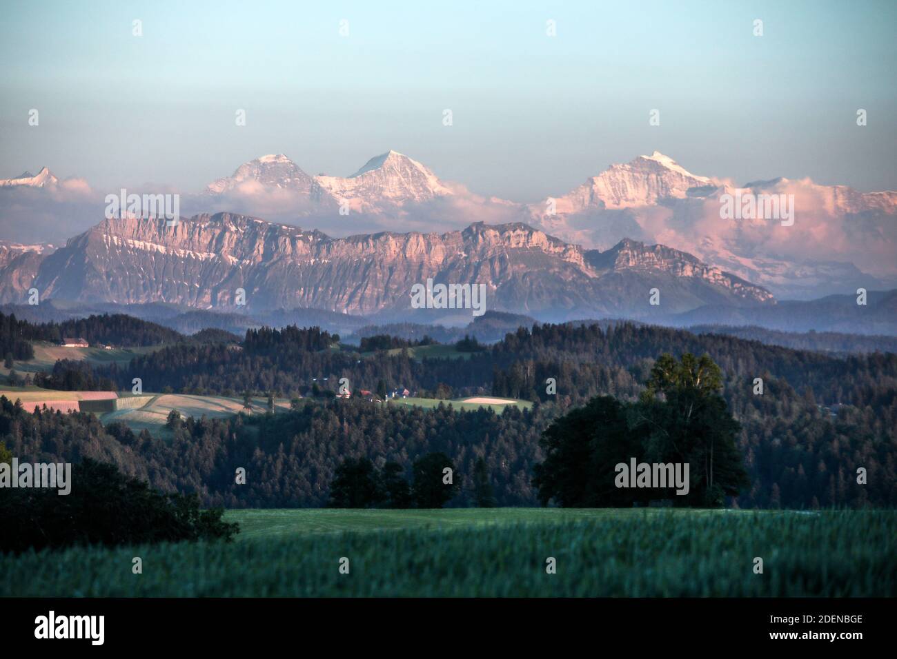 Emmental mit Berner Alpen Stock Photo - Alamy