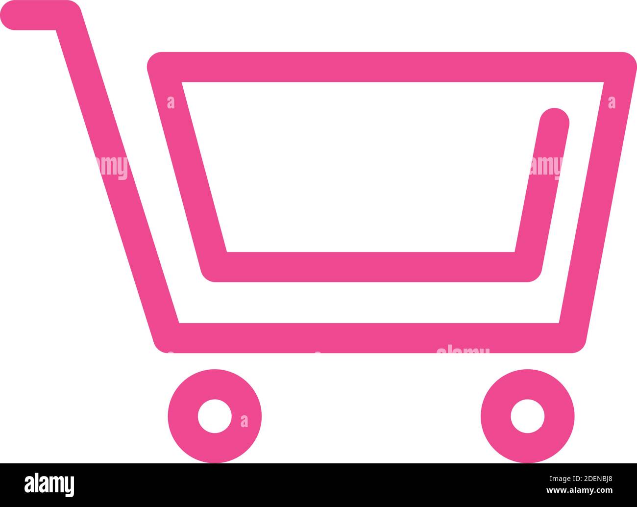 shopping cart trolley pink line style icon Stock Vector Image & Art - Alamy