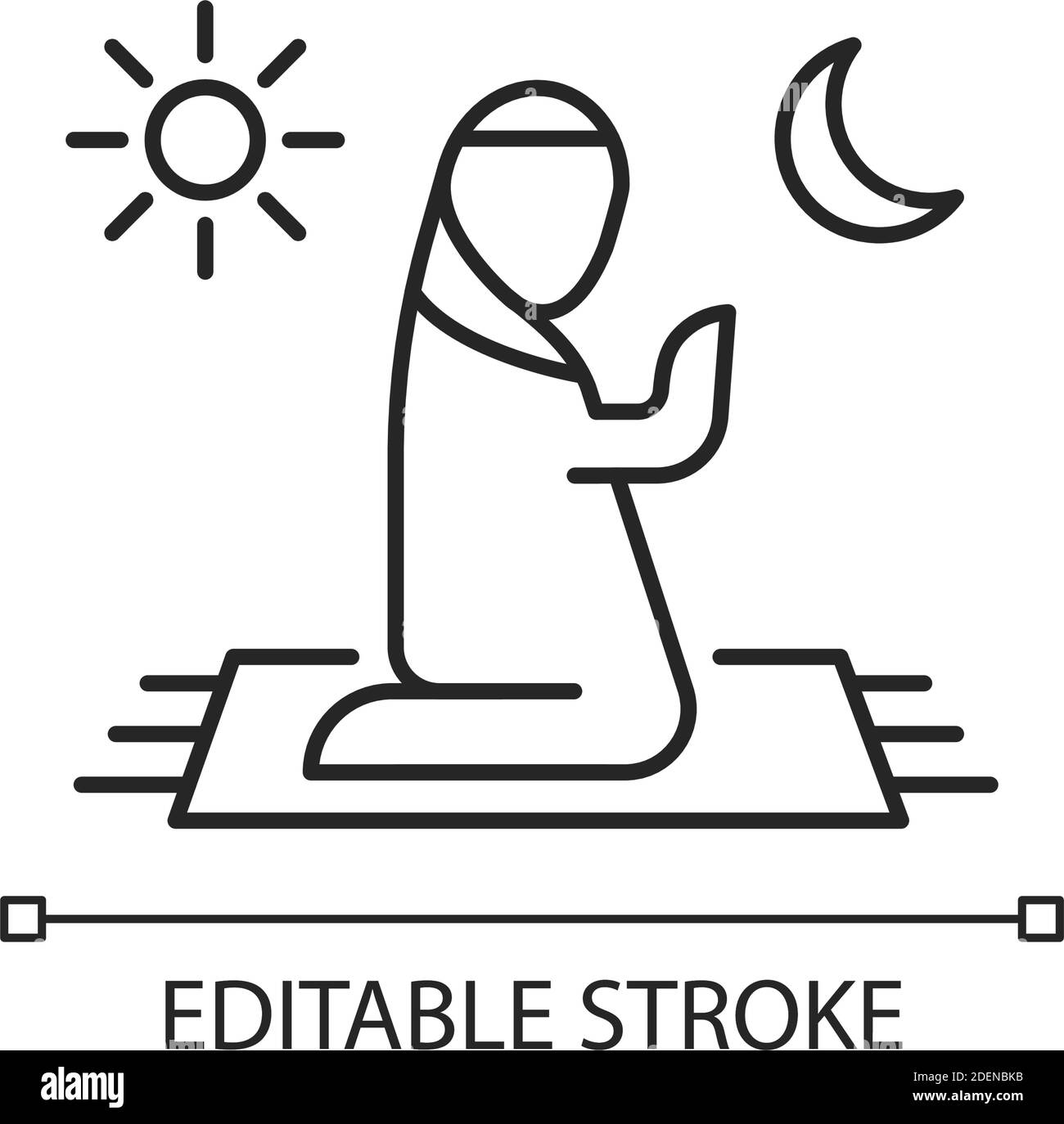 Prayer linear icon Stock Vector Image & Art - Alamy