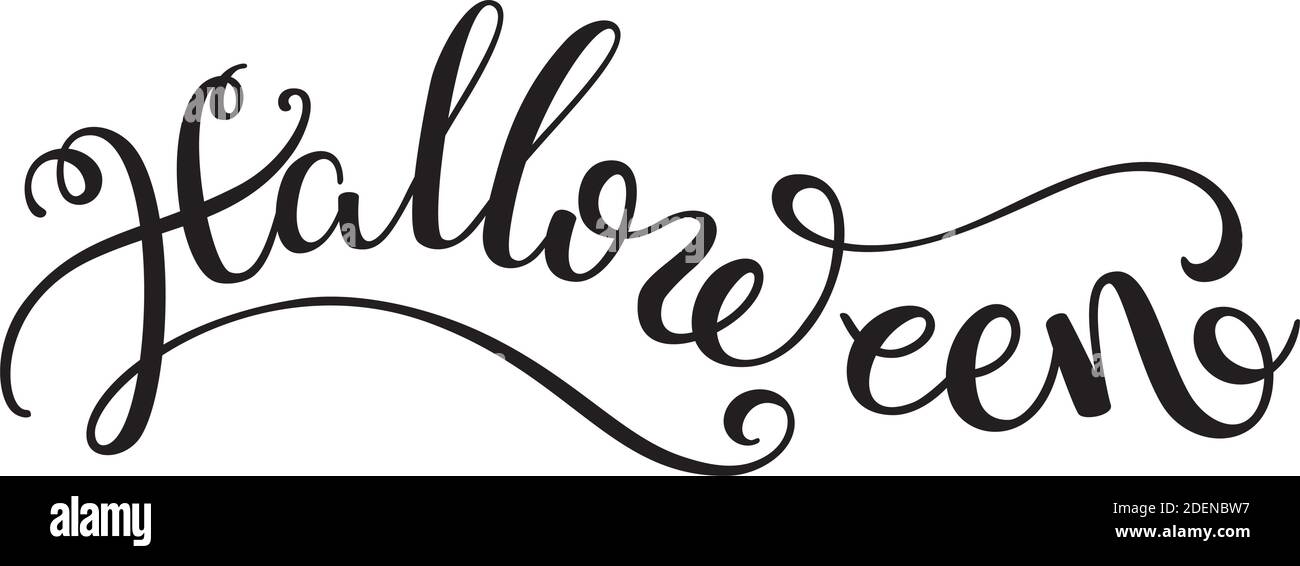 Halloween hand lettering. Template for card, poster, print Stock Vector ...