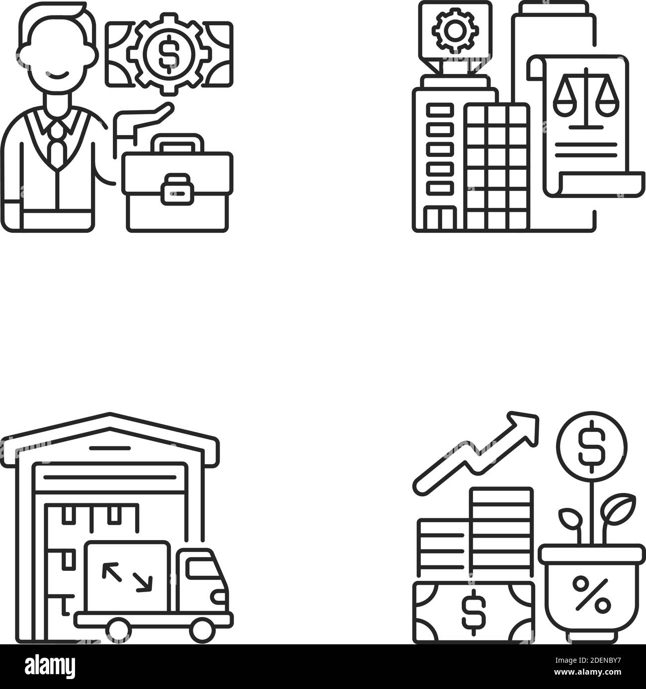Commercial business linear icons set Stock Vector Image & Art - Alamy