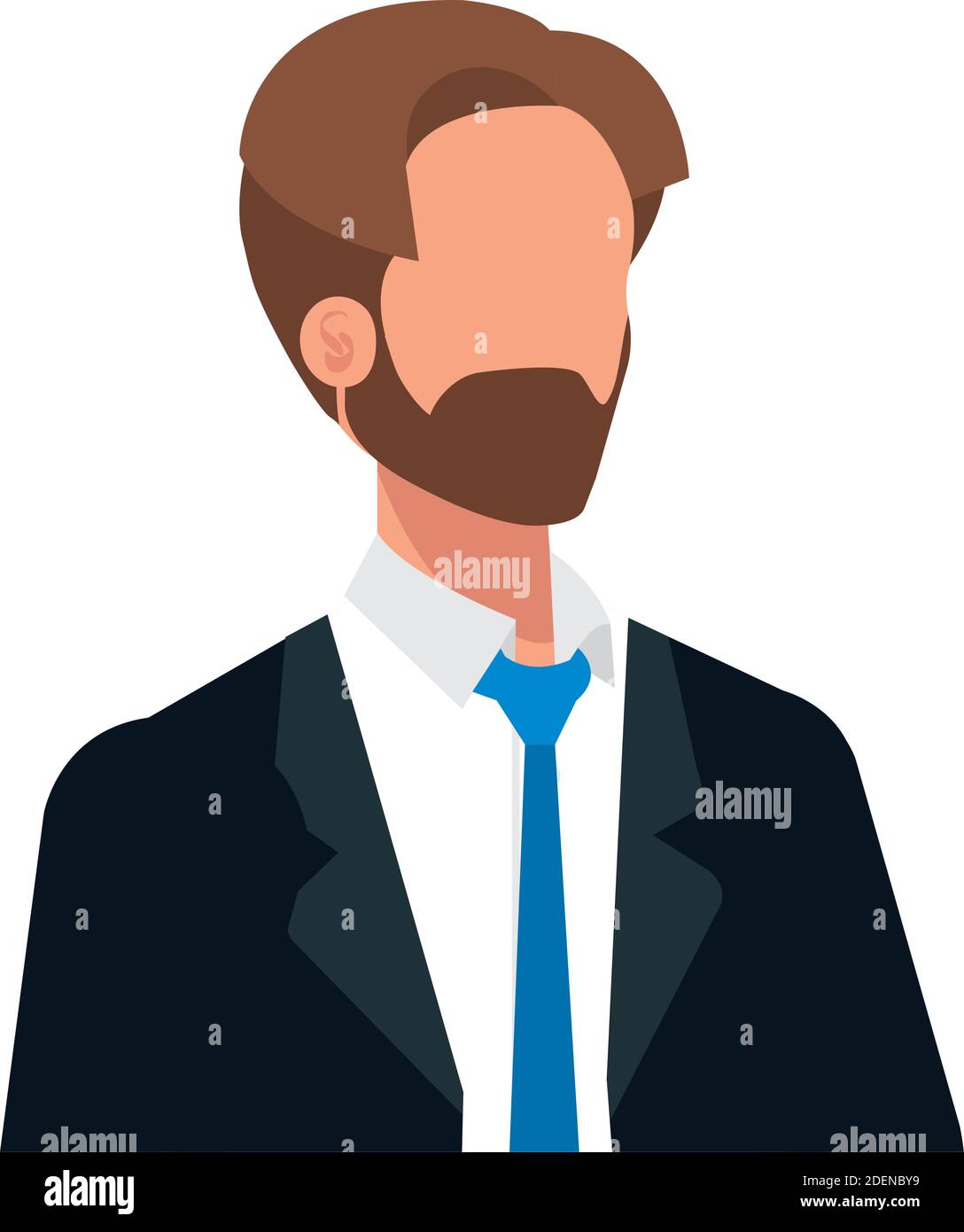 elegant business man bearded character Stock Vector Image & Art - Alamy
