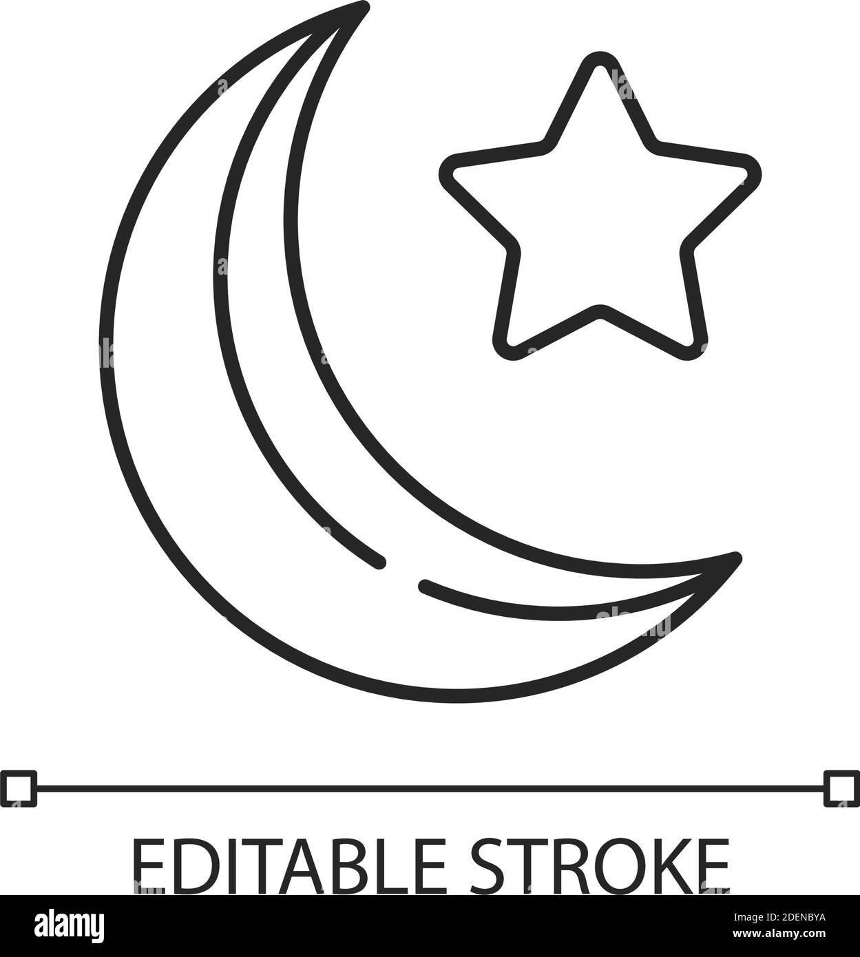 Isolated crescent moon arabic Black and White Stock Photos & Images - Alamy