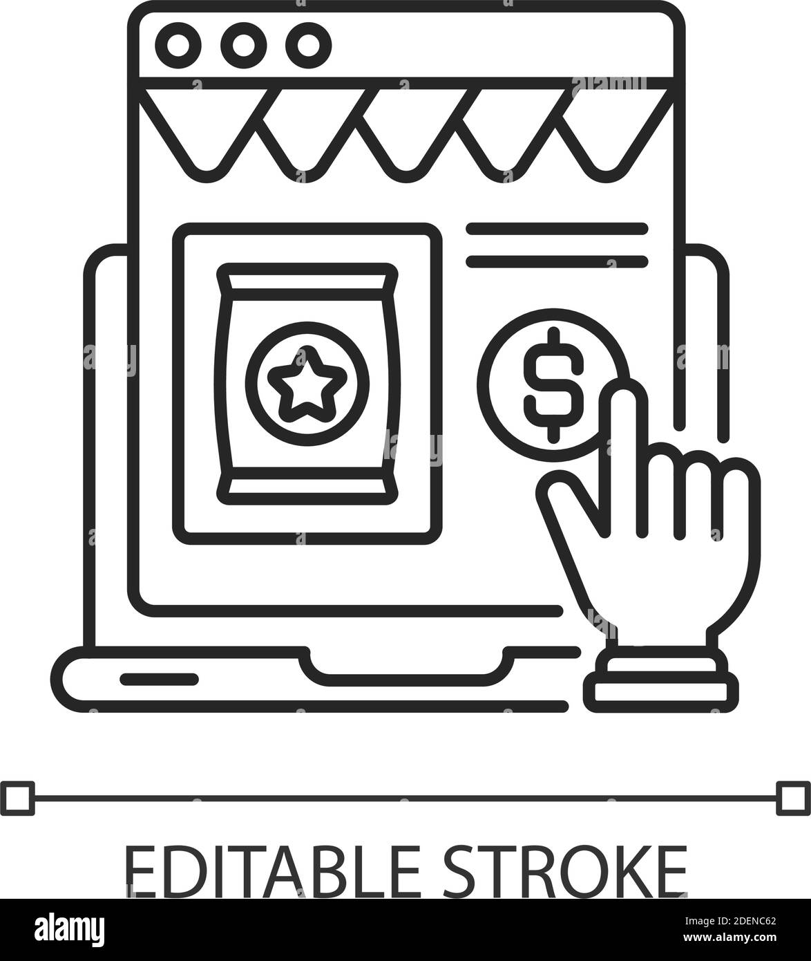 Ecommerce linear icon Stock Vector Image & Art - Alamy