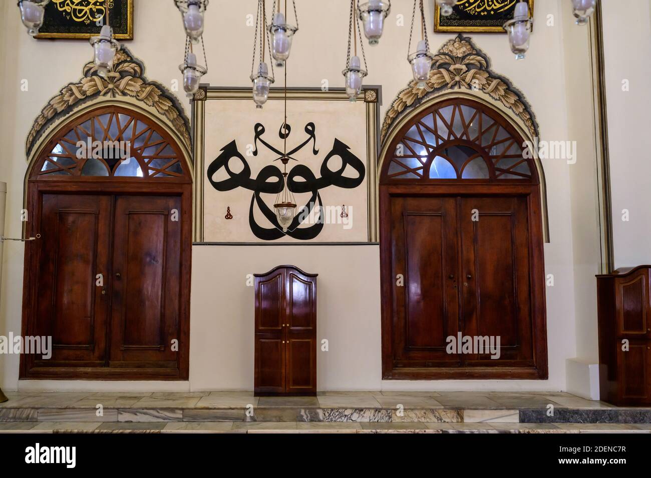 BURSA, TURKEY - JULY 04: An interior view of Grand Mosque (Ulu Cami) on ...