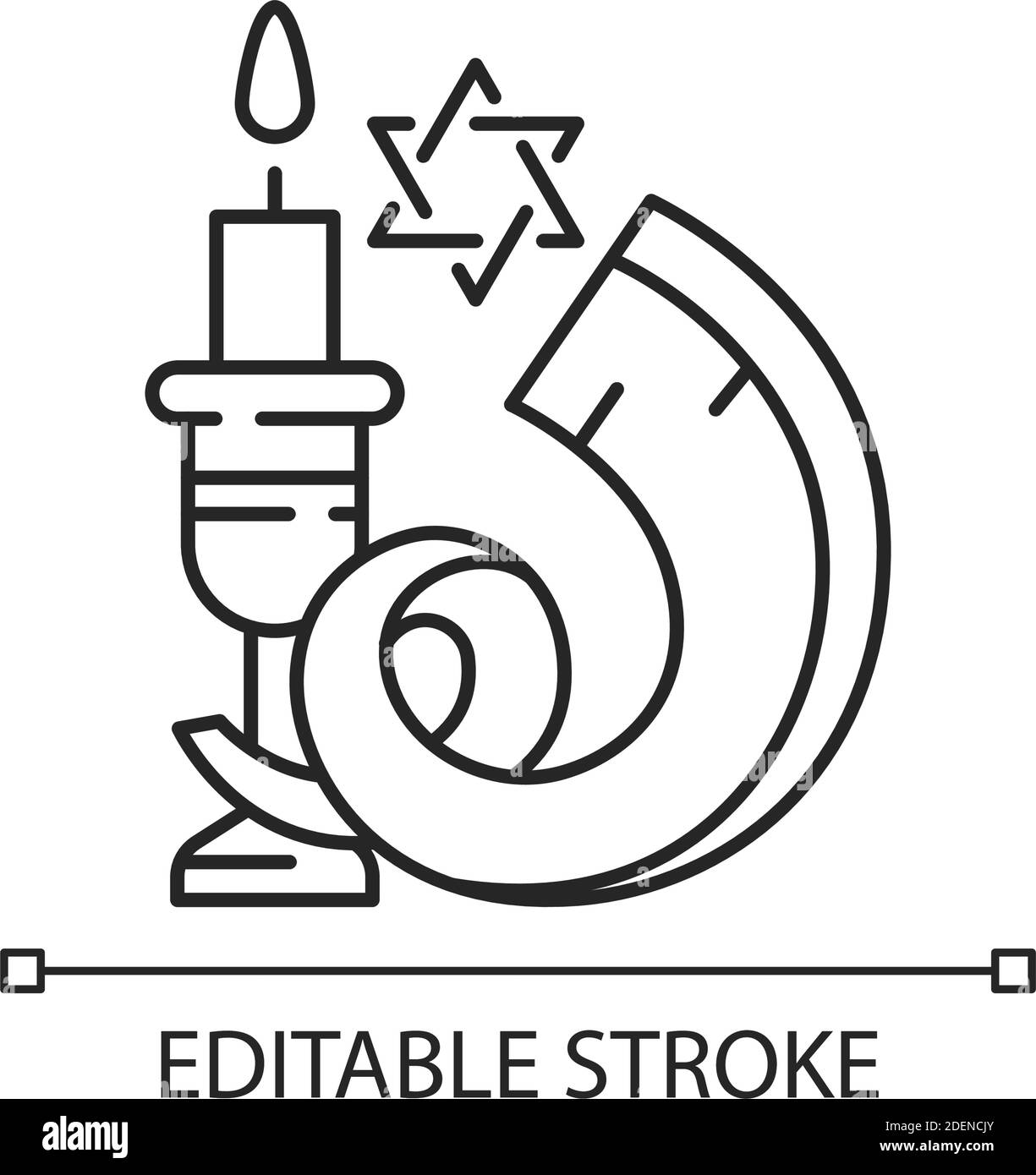 Shofar horn jewish line Stock Vector Images - Alamy