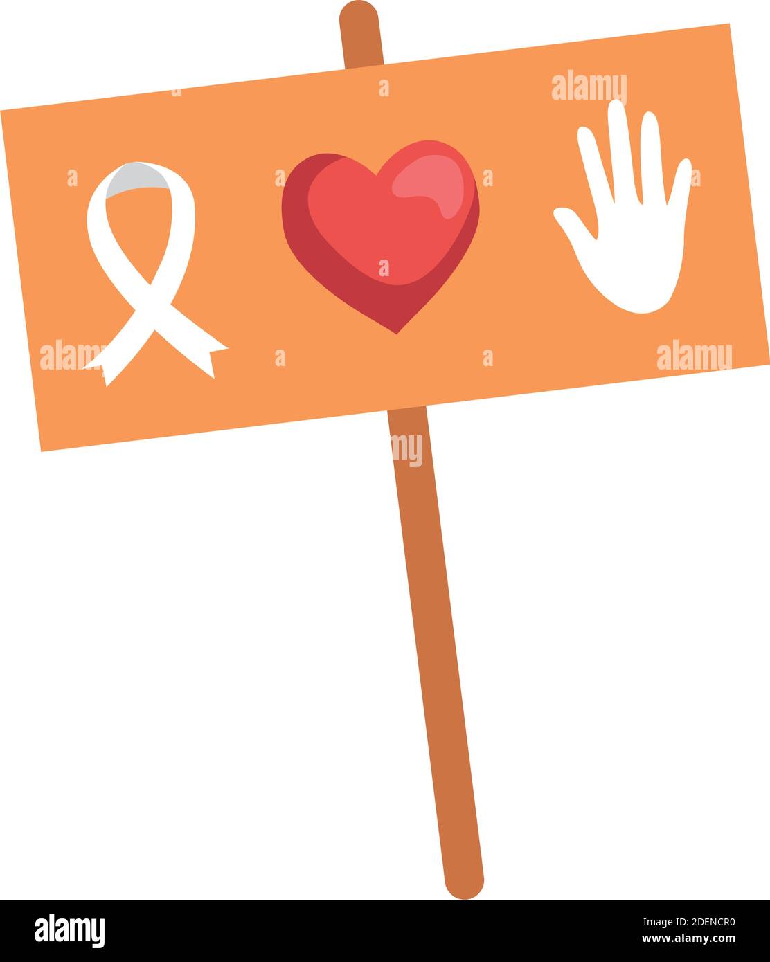 protest banner wooden with symbols Stock Vector Image & Art - Alamy