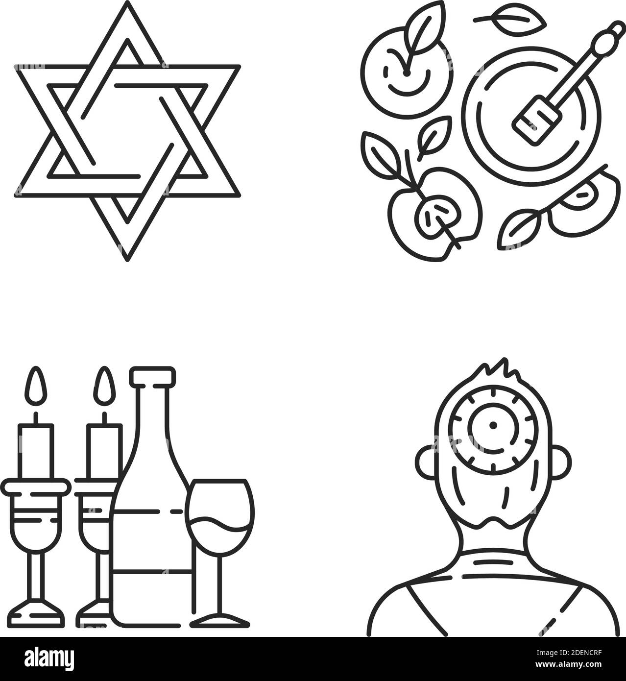 Jewish symbols art synagogue Stock Vector Images - Alamy