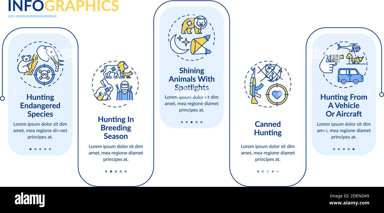 Negative effects of hunting vector infographic template Stock Vector ...