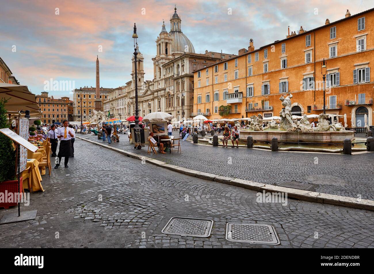 Piazza Navona is a public space in Rome, Italy. It is built on the site ...