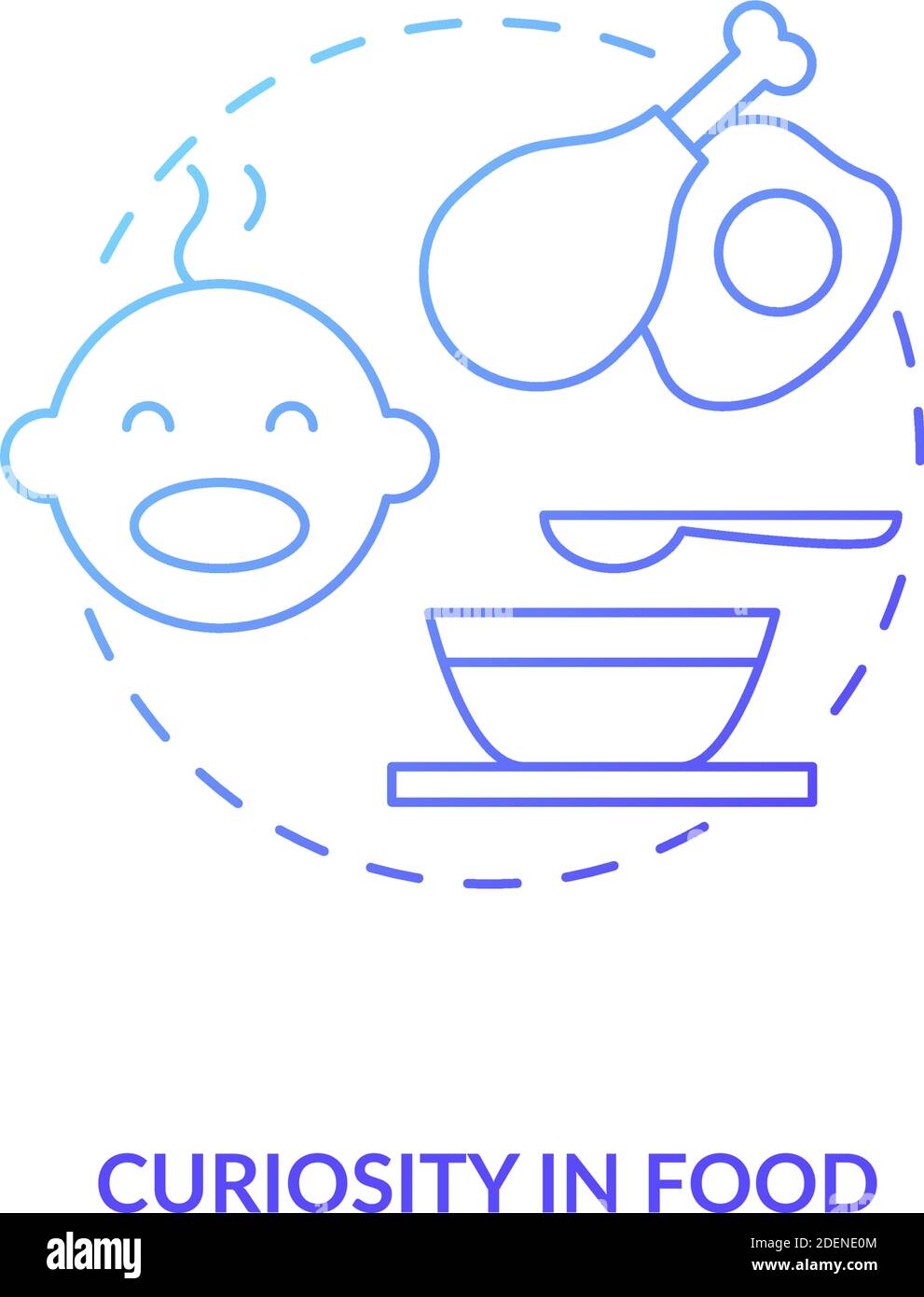 Curiosity in food concept icon Stock Vector Image & Art - Alamy