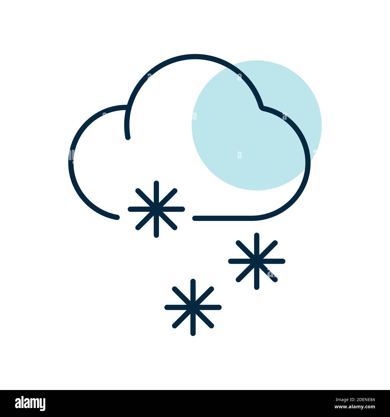 Cloud with snow vector icon. Winter sign. Graph symbol for travel and ...