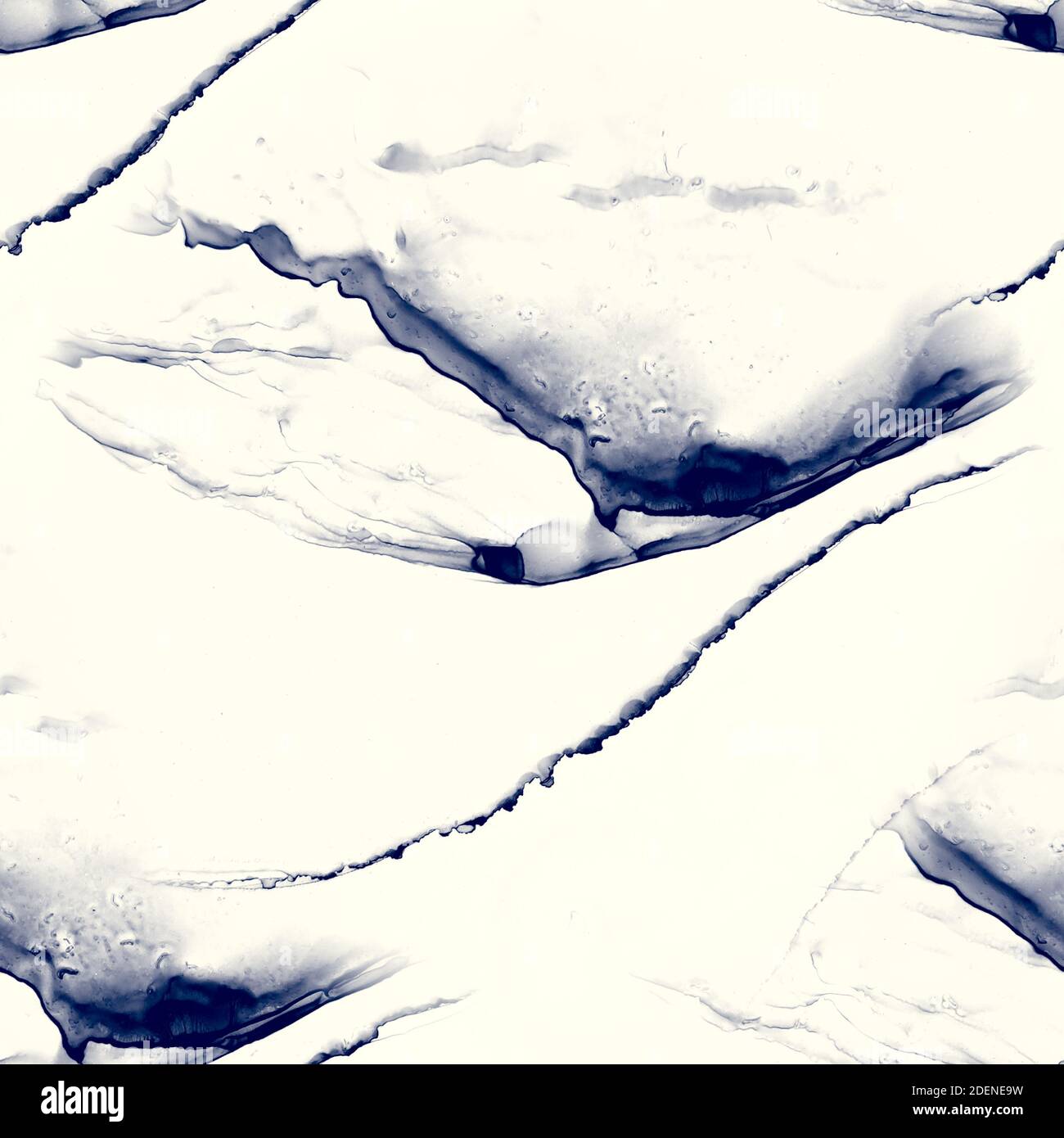 Alcohol ink indigo seamless background. Flow liquid watercolor paint ...