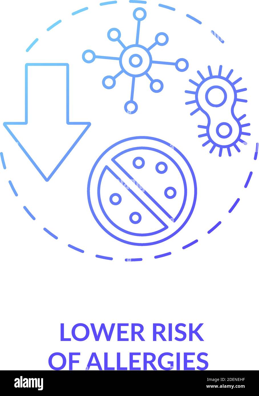 Lower risk of allergies concept icon Stock Vector Image & Art - Alamy