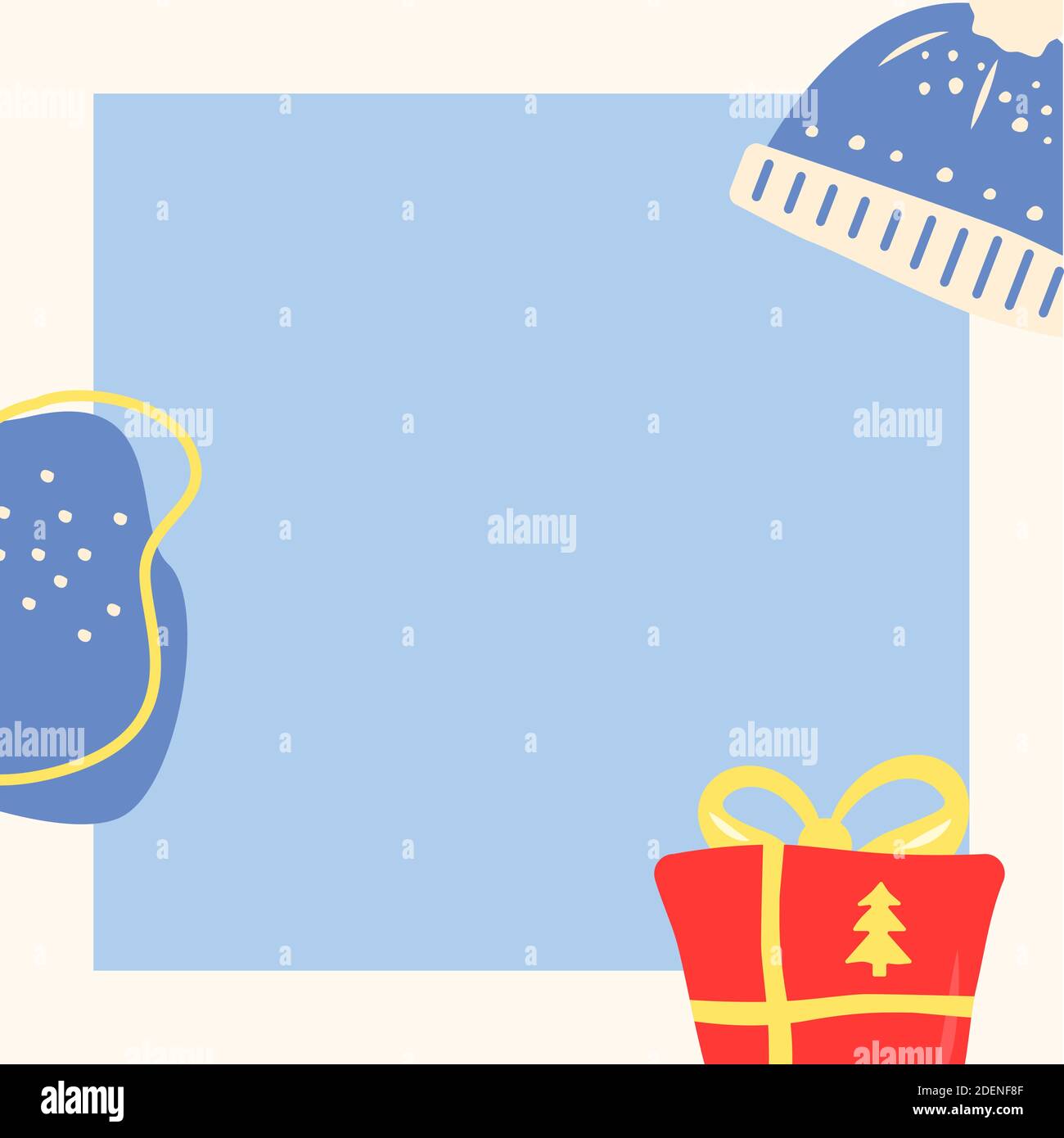 Christmas holiday season post template for social media feed Stock ...