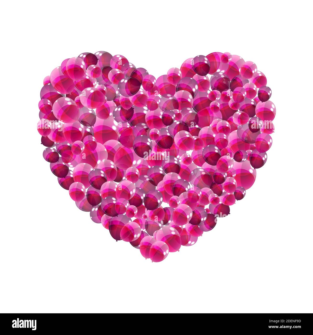 Color Glossy Balloons Heart Background Illustration Stock Photo - Alamy