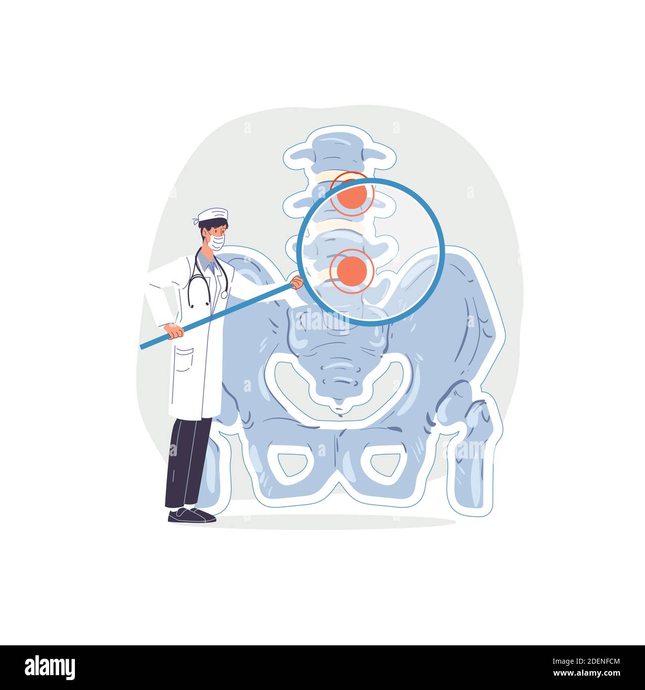 Flat cartoon doctor characters vector illustration concept Stock Vector ...