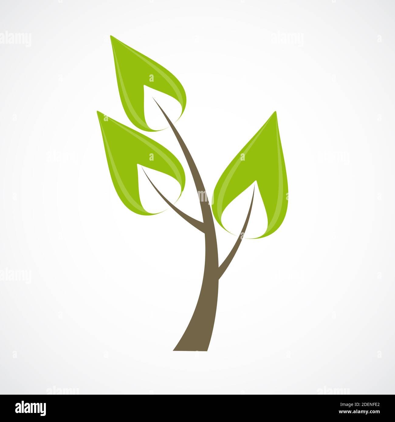 Beautiful Green Tree Icon on a White Background Illustration Stock ...