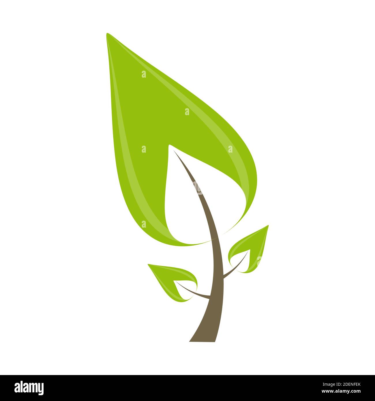 Beautiful Green Tree Icon on a White Background Illustration Stock ...