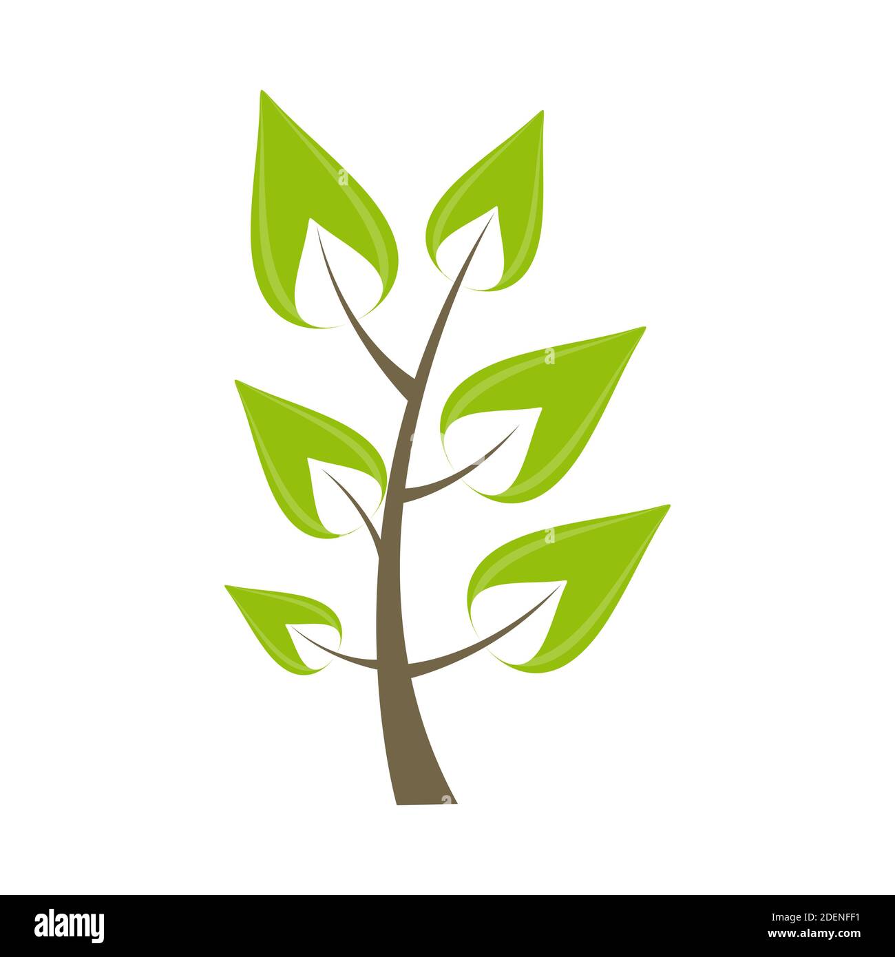 Beautiful Green Tree Icon on a White Background Illustration Stock ...