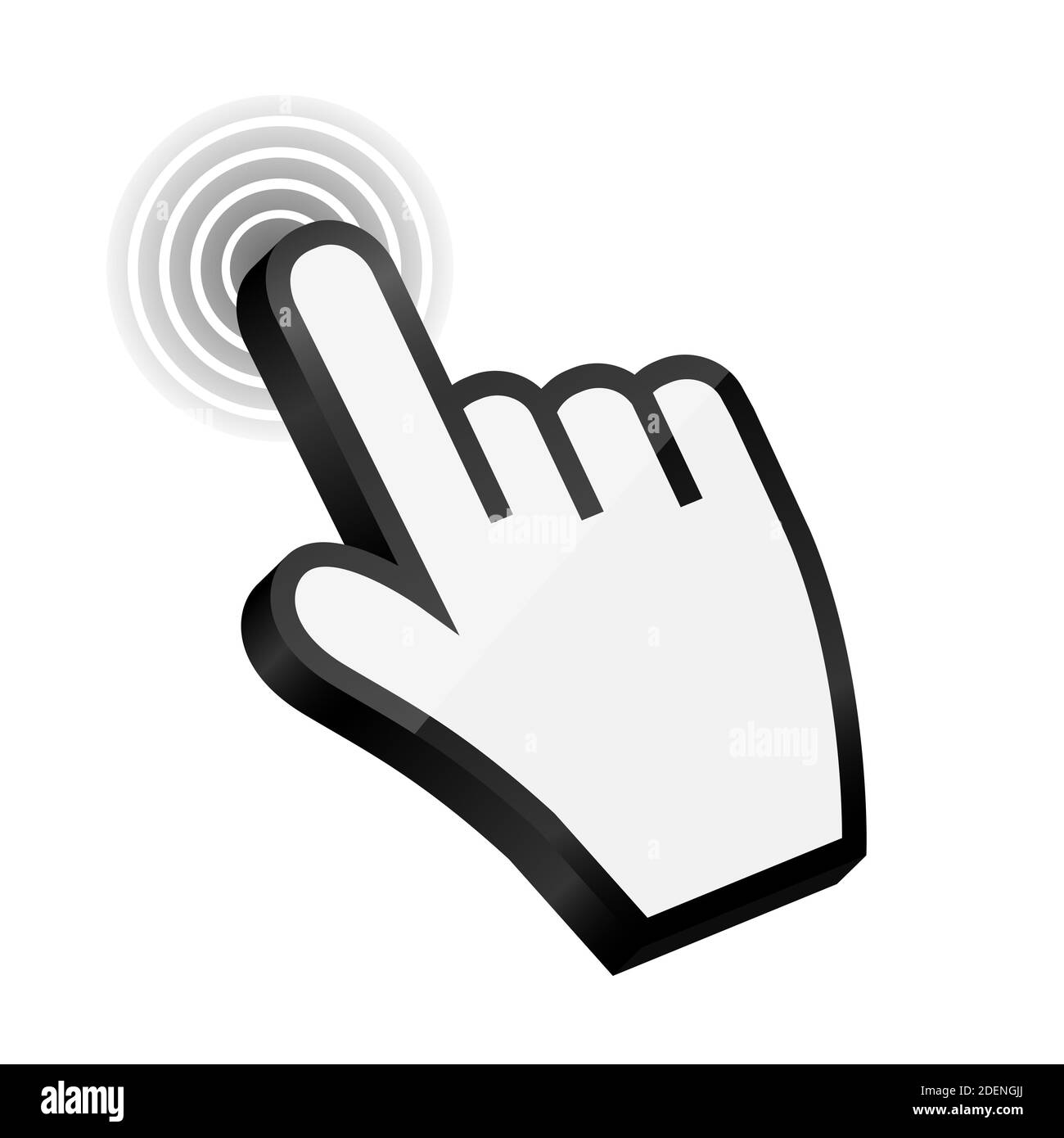 Mouse hand cursor illustration Stock Photo - Alamy