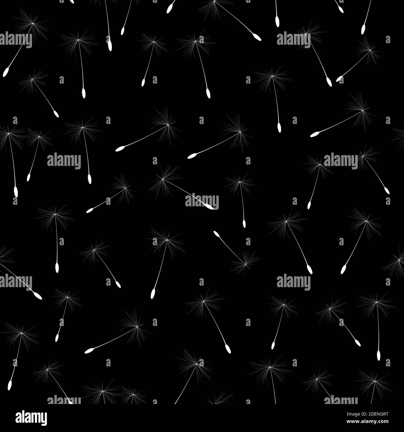 Abstract Dandelion Seed Seamless Pattern Background Illustration Stock ...