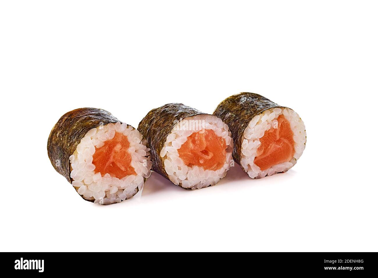 Maki rolls on white background Stock Photo - Alamy