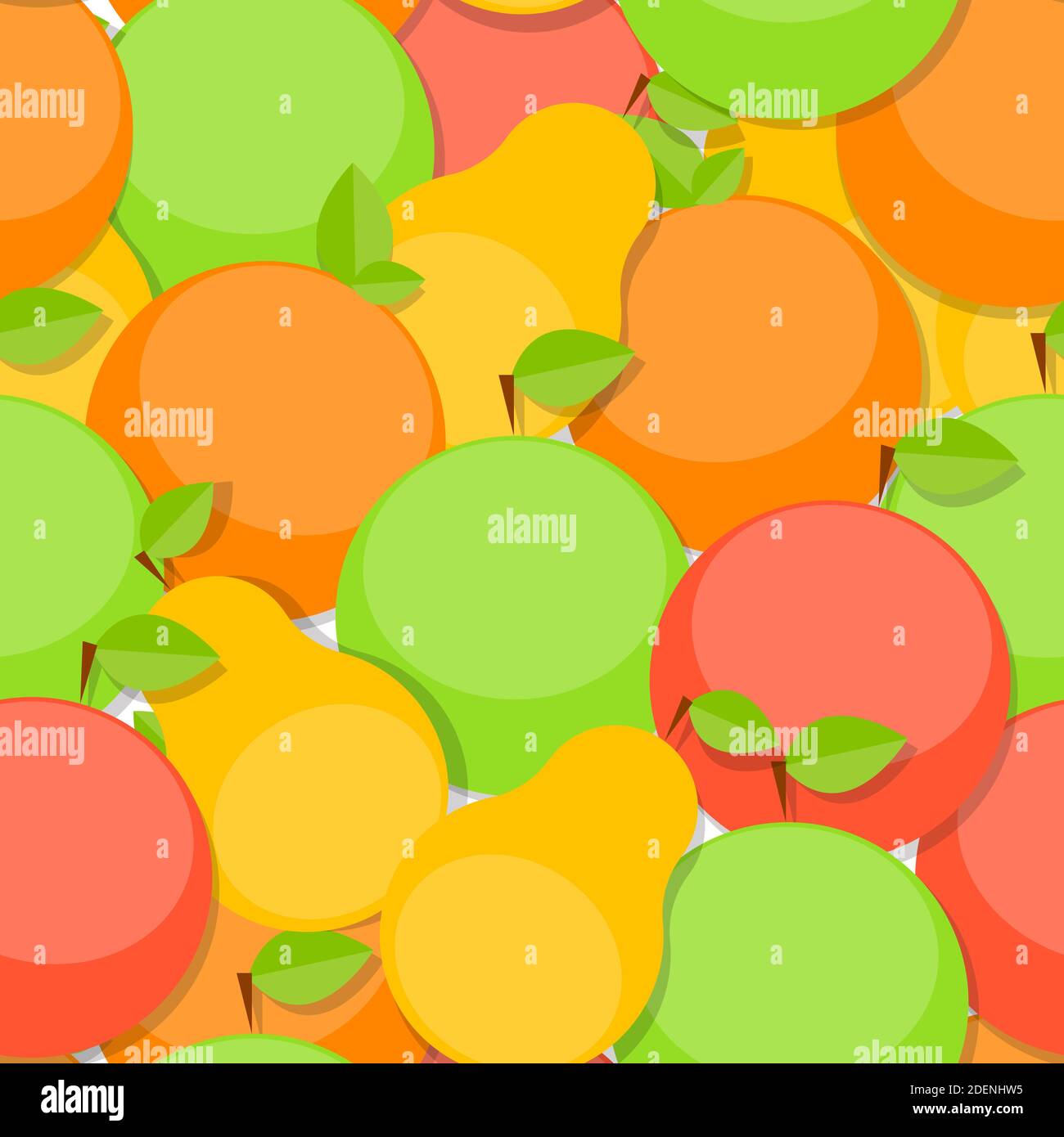 Seamless Pattern Background from Apple, Orange and Pear Illustration ...