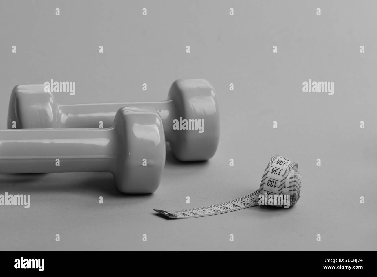 Soft measuring ruler Black and White Stock Photos & Images - Alamy