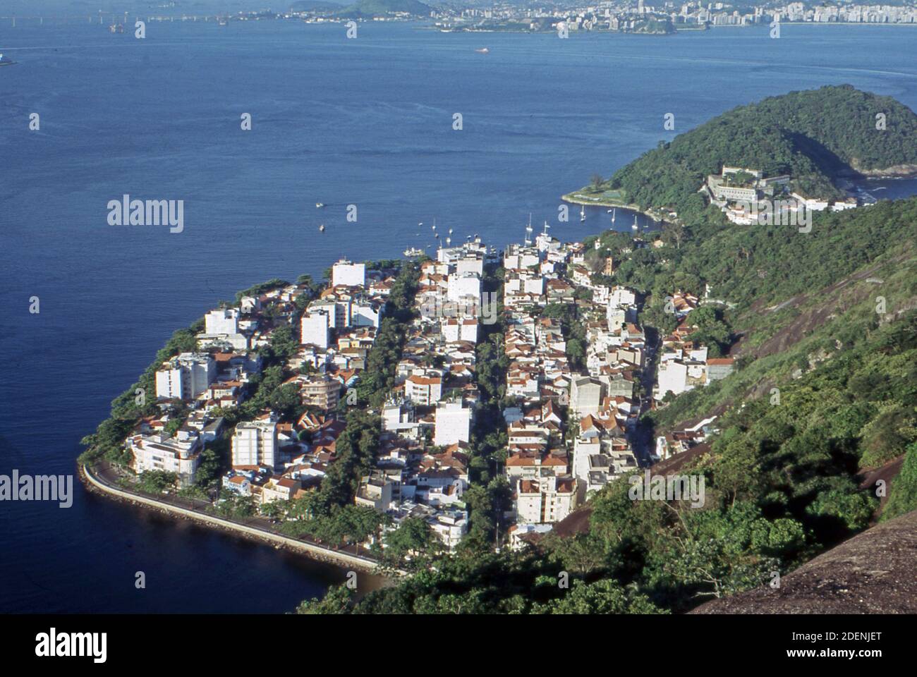 Rio de Janeiro, Brasil. From above (scanned from Fujichrome Provia ...