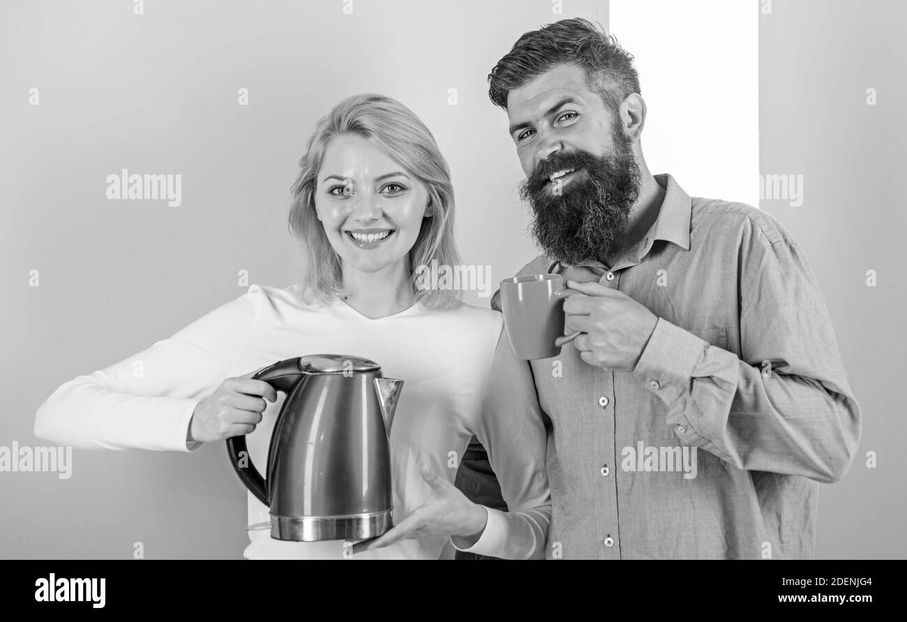 Modern devices make our life easier. Spending good morning together ...