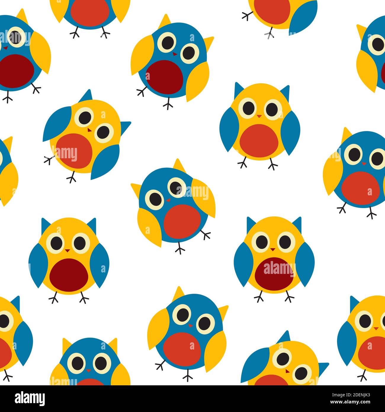 Owl Seamless Pattern Background Illustration Stock Photo - Alamy
