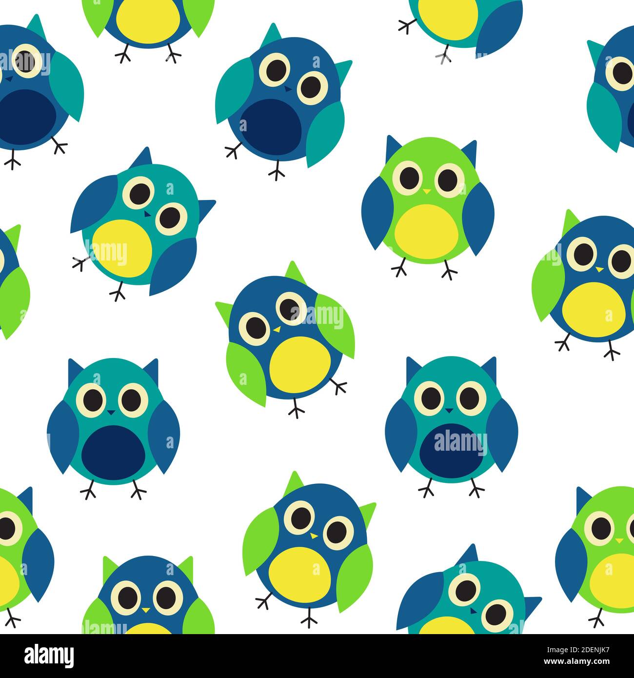 Owl Seamless Pattern Background Illustration Stock Photo - Alamy