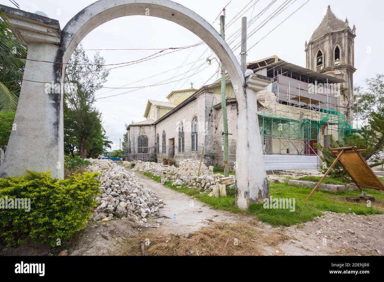 Church damage due to earthquake in Bohol, Philippines Stock Photo - Alamy