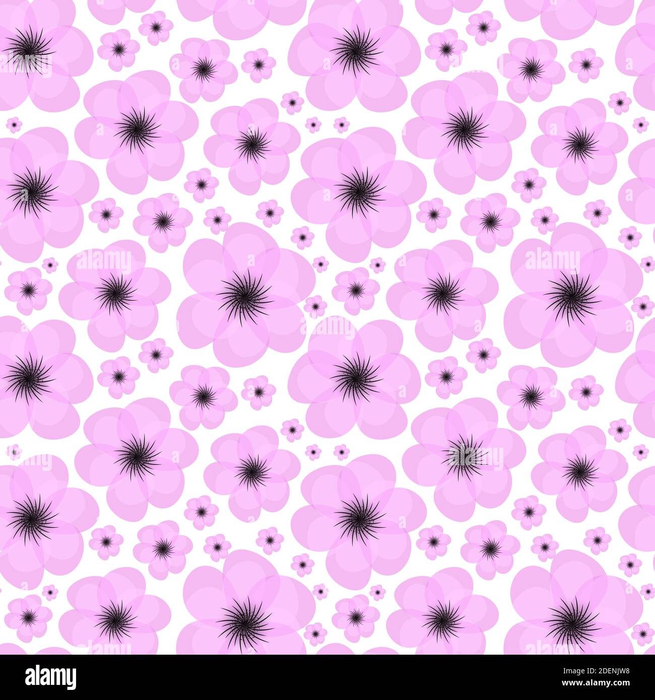 Floral Seamless Pattern Background Illustration Stock Photo - Alamy