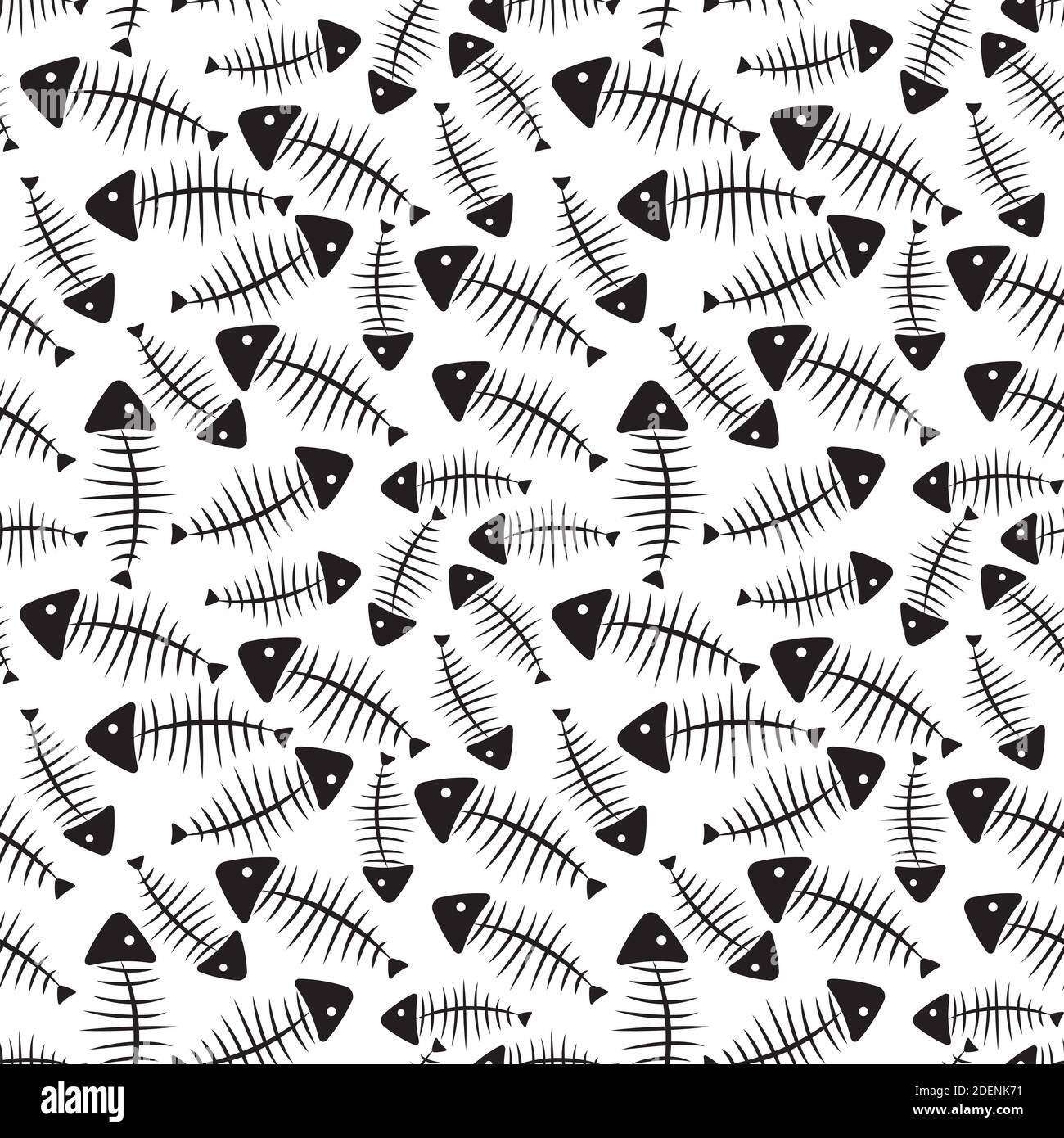 Fish Bone Seamless Pattern Background Illustration Stock Photo - Alamy
