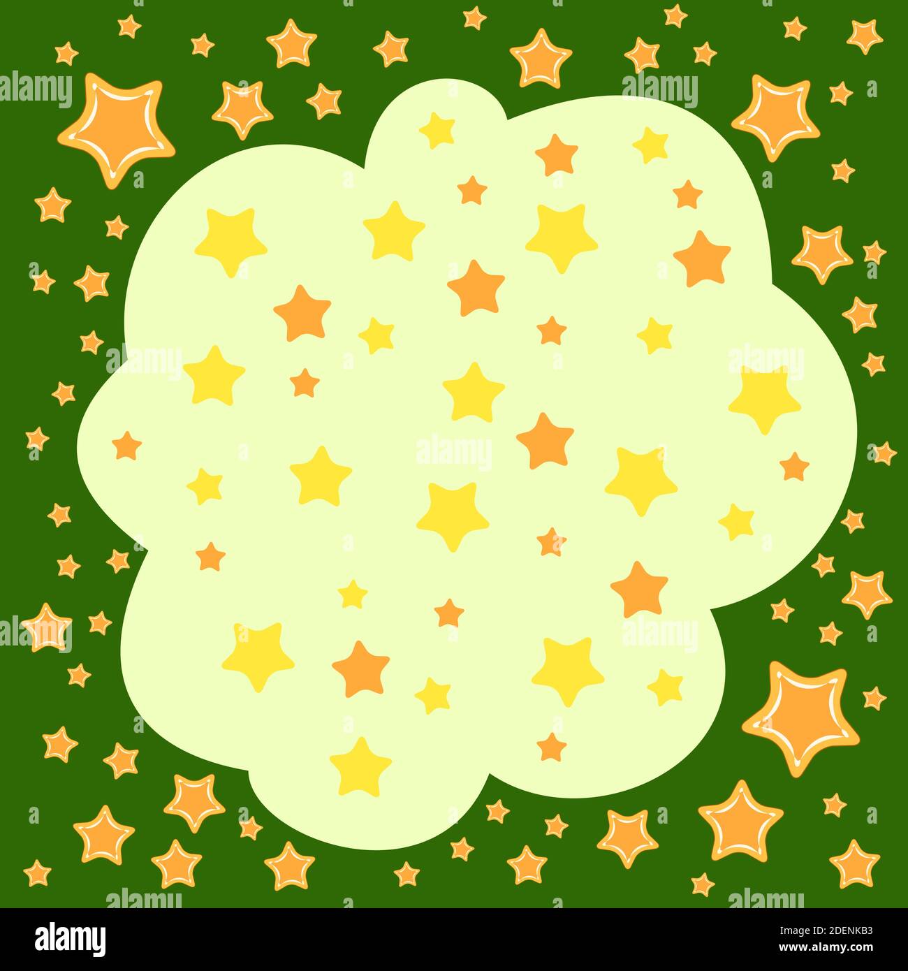 Abstract background. Asterisks. Cartoon flat style. Soft rounded clouds ...
