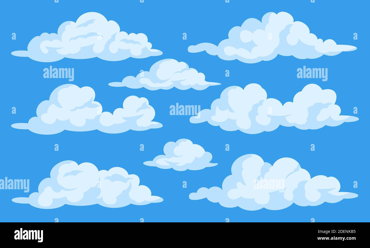 Set of cartoon clouds Stock Vector Image & Art - Alamy